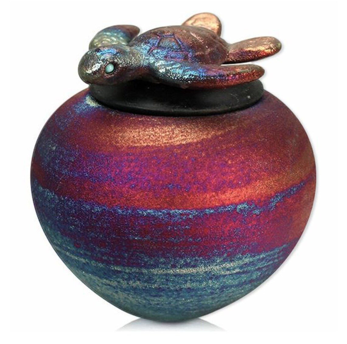 Raku Sea Turtle Mini Urn & Engraved Stand - Etsy