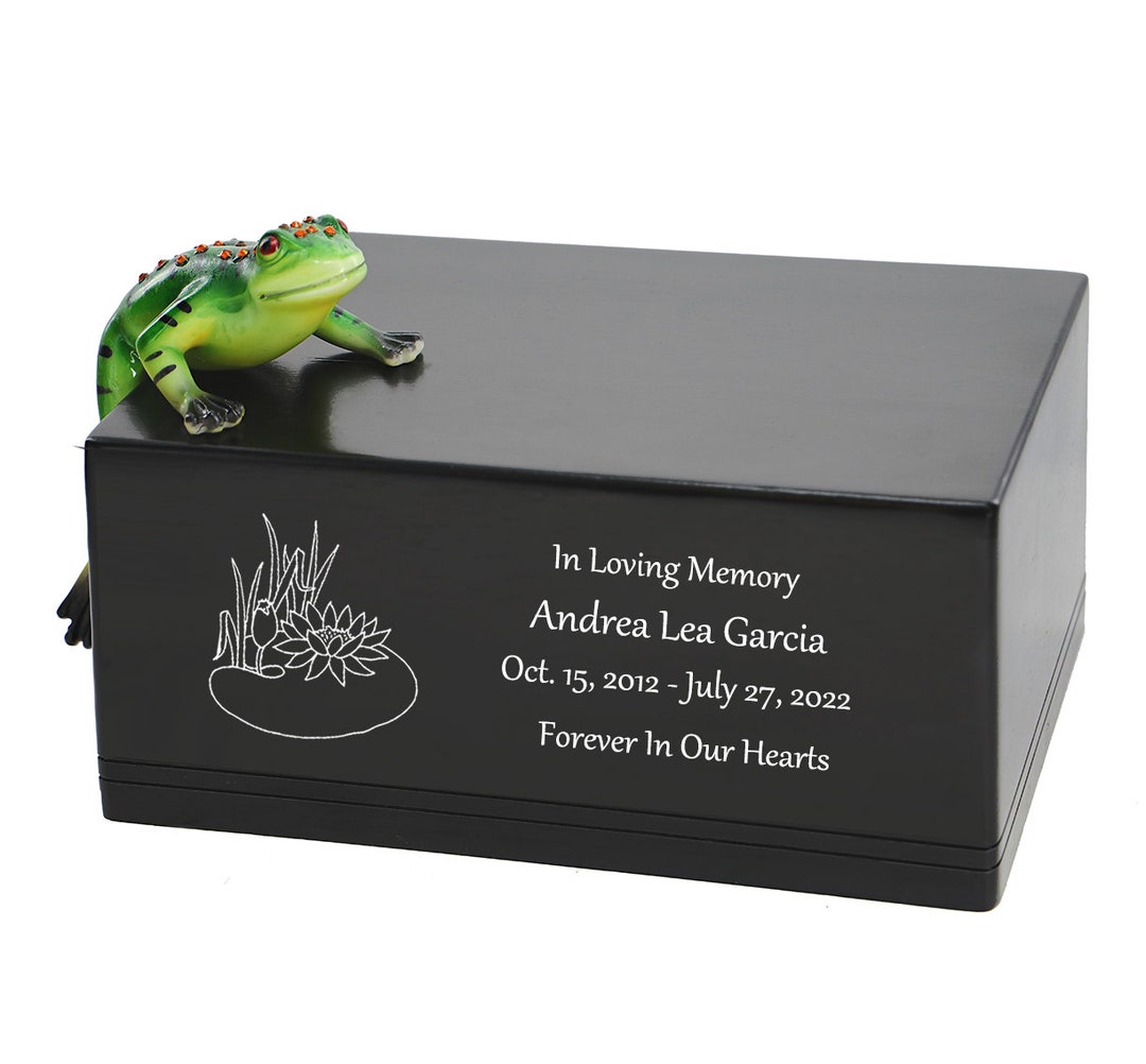 Green Frog at the Pond Youth Cremation Urn - Etsy
