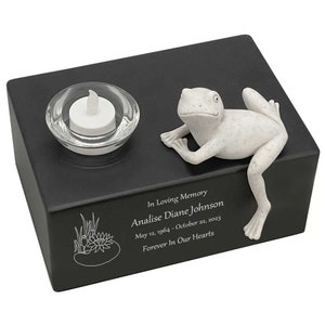 Frog at the Lily Pond Adult Cremation Urn - Etsy