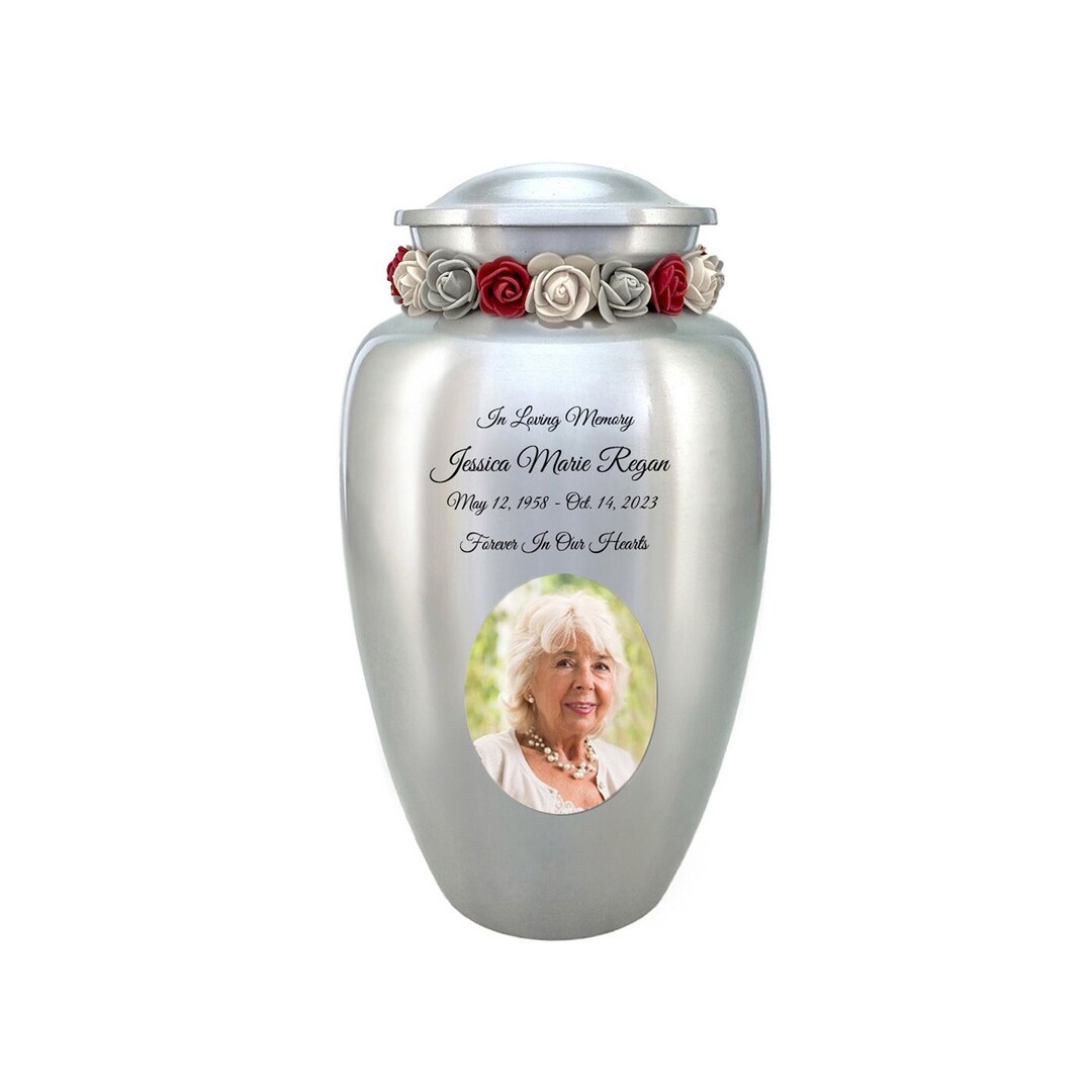 Everlasting Love Photo Cremation Urn Adult Picture Urn - Fast Engraving ...