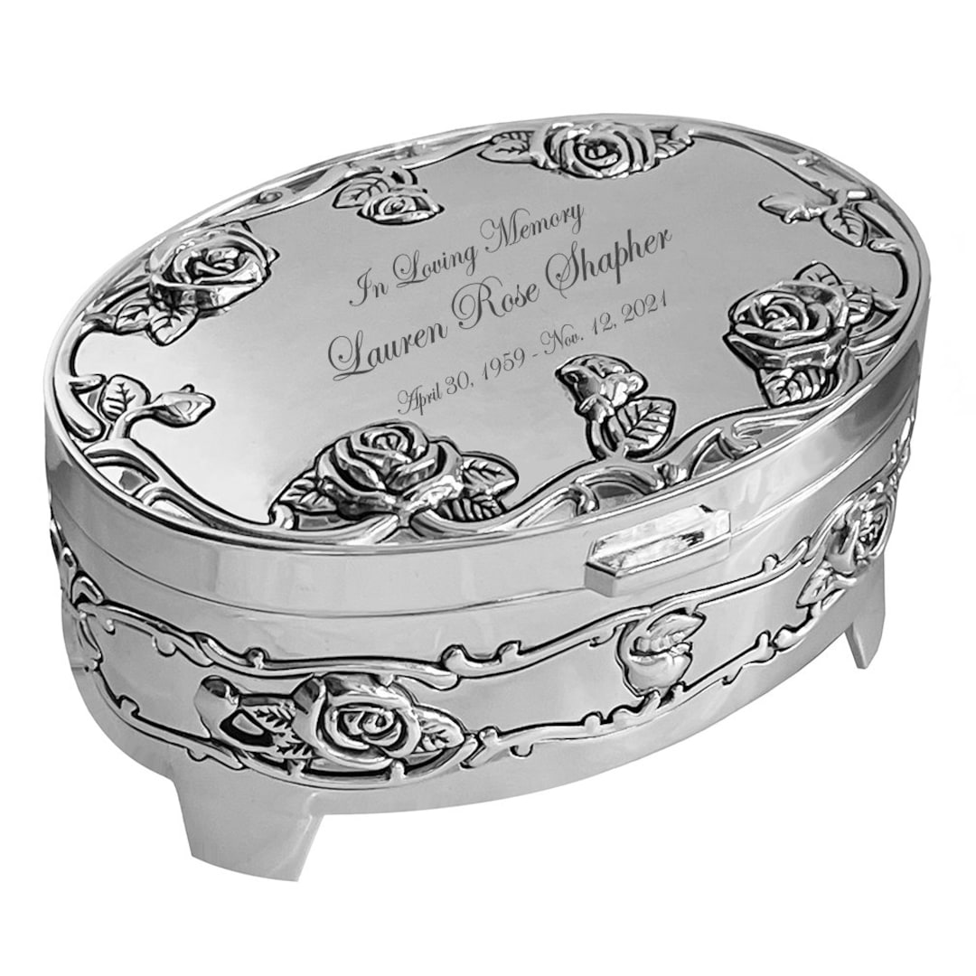 Silver Rose Garden Keepsake Urn - Free Engraving - Etsy