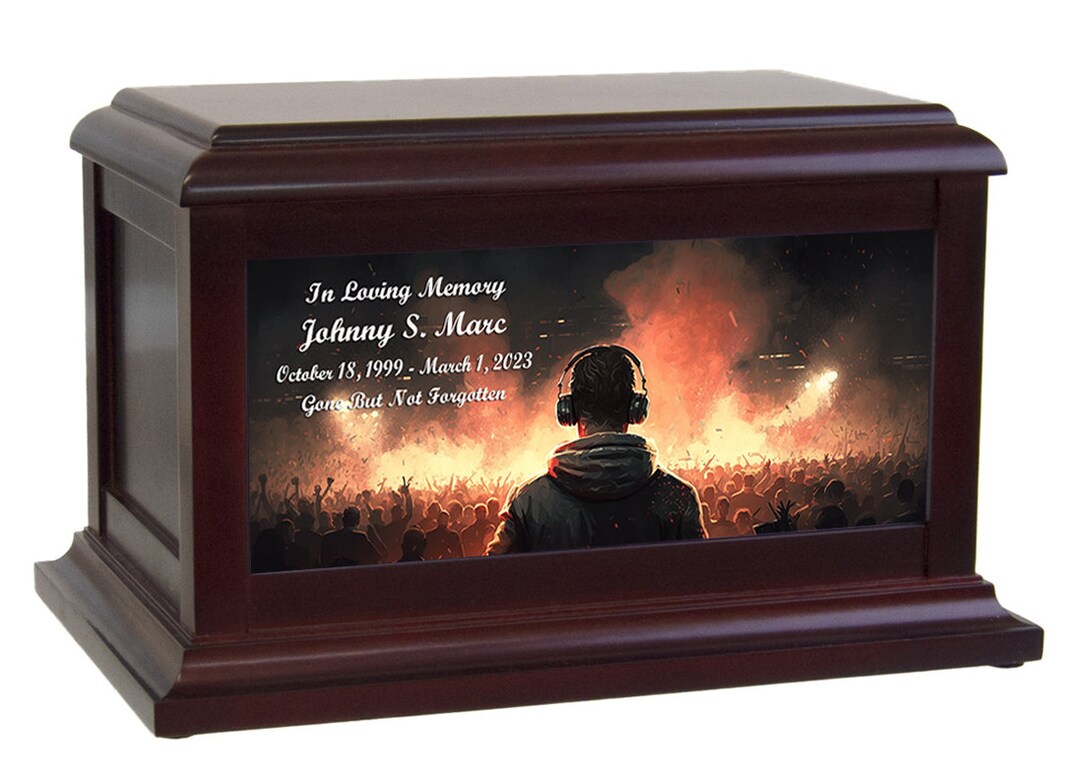DJ Concert Cremation Urn - Turn Tables Concert Cremation Urn - Adult ...