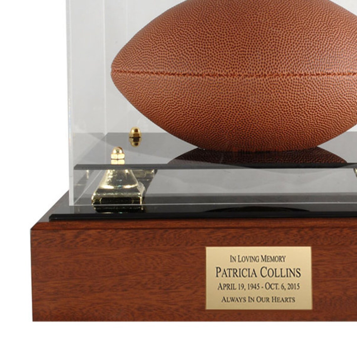 Football Memorial Case Walnut Adult Cremation Urn - Made in USA - Etsy