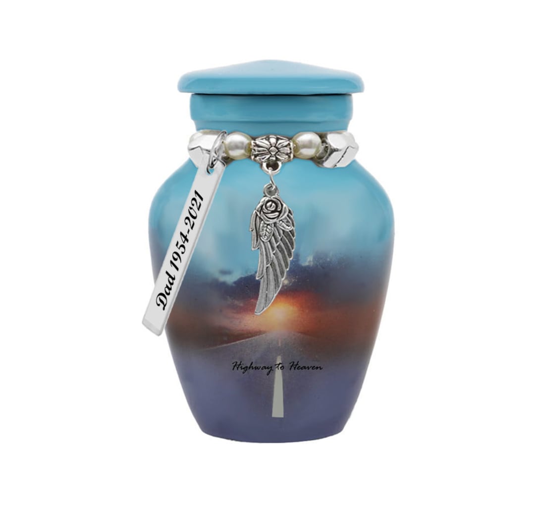 Highway to Heaven Mini Urn - Mini Urn for Ashes - Love Charms® Option ...