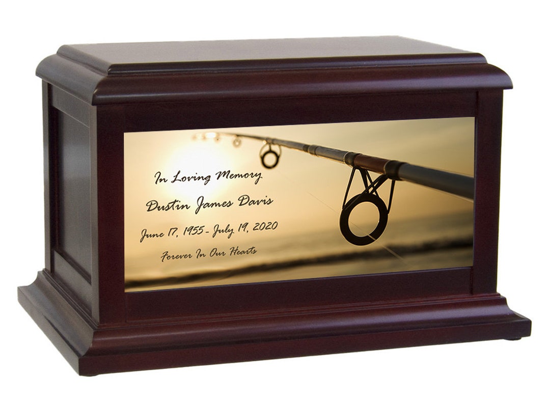 Fishing Memories Cremation Urn - Ocean Beach Adult Fishing Urn - Full ...