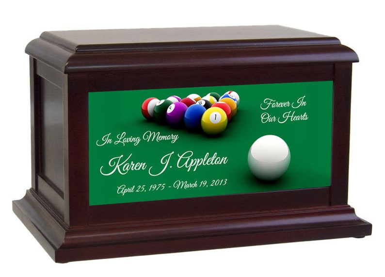 Pool Table Cremation Urn - Personalized Billiards Memorial - Etsy