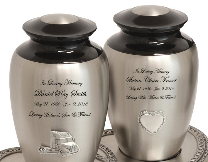 Double Pewter Companion Urns - Etsy