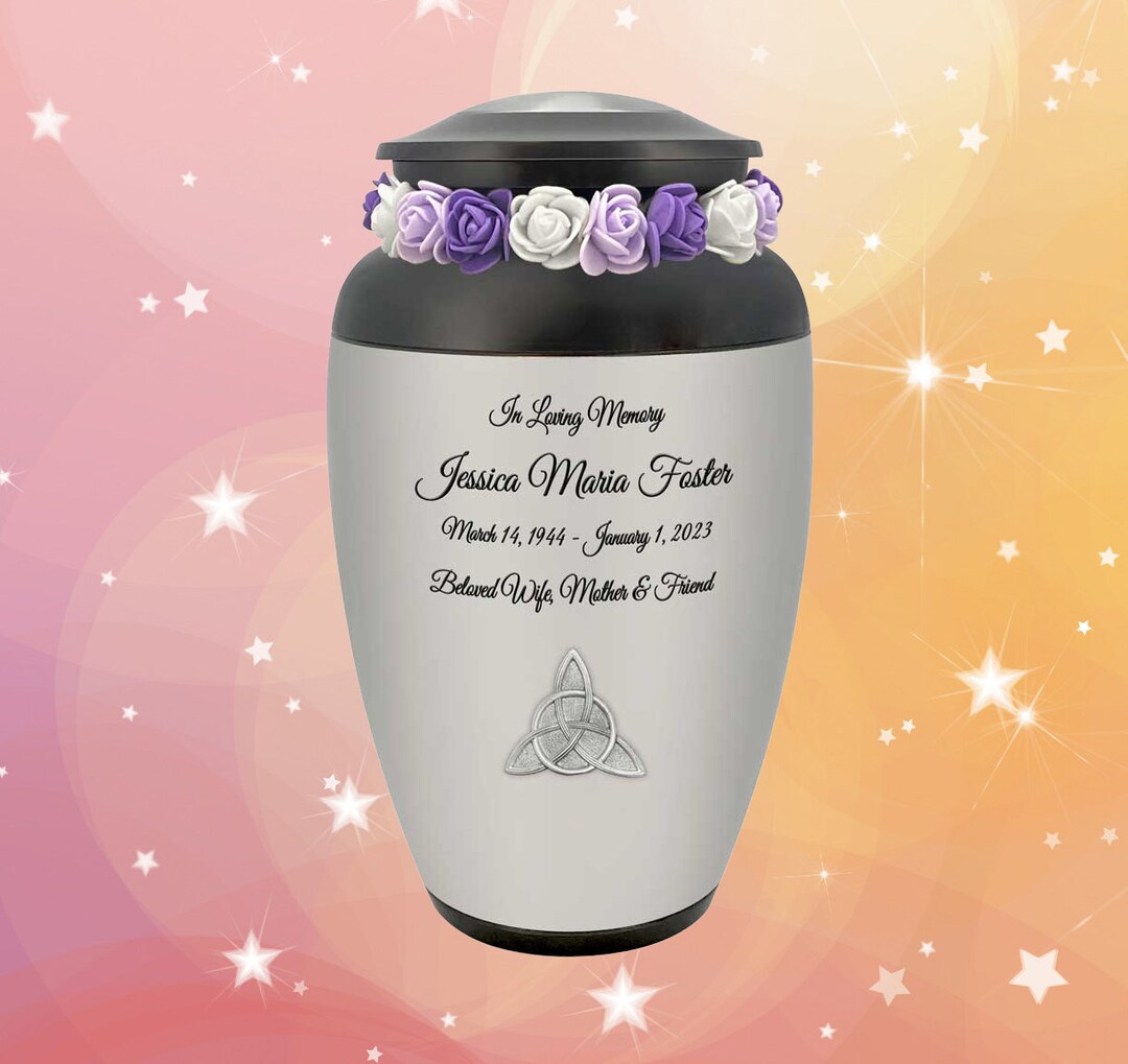 Celtic Trinity Medallion Adult Urn - Personalized Engraving - Lifetime ...