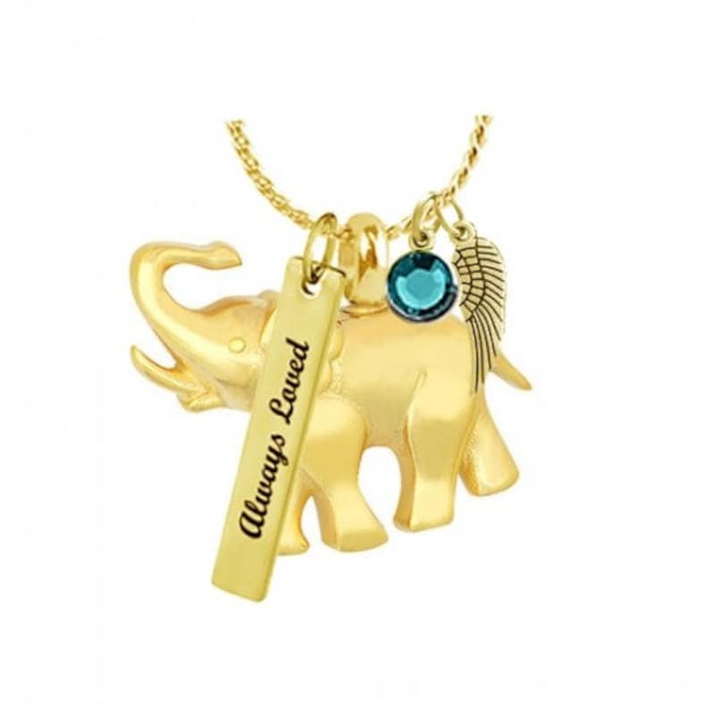 Elephant Cremation Jewelry Necklace - Etsy