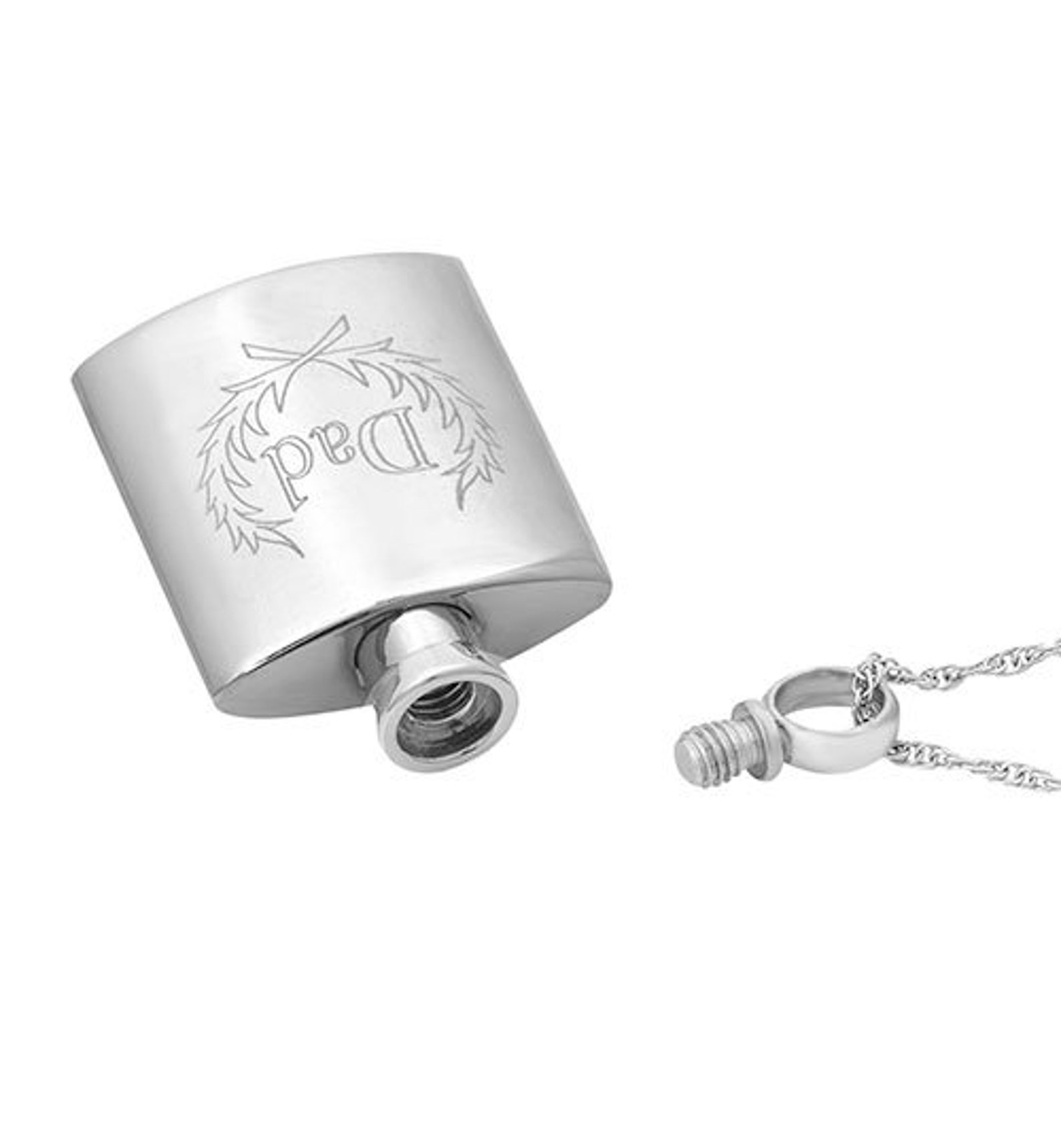 Dad Flask Ashes Necklace Urn Love Charms™ Option - Etsy