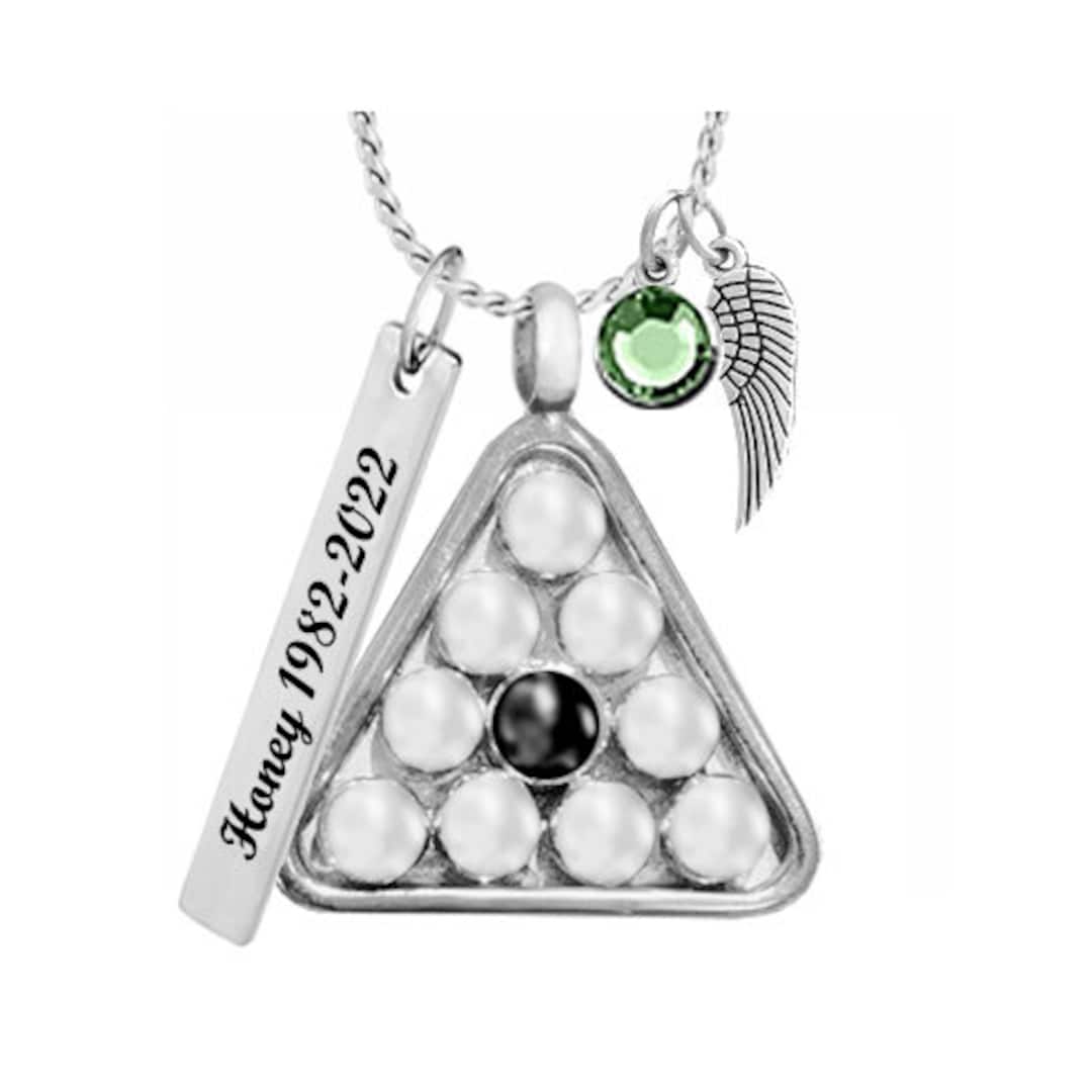 Pool Table Ball Rack Ash Urn Necklace: Cremation Jewelry Keepsake - Etsy