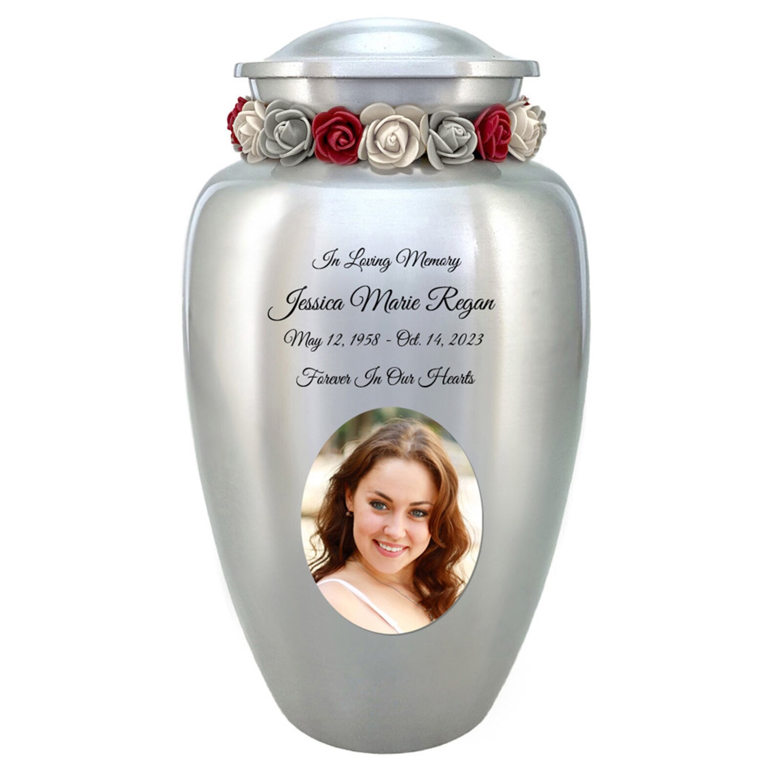 Eternal Love Photo Cremation Urn Adult Picture Urn - Fast Engraving ...