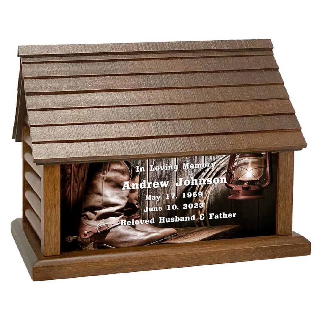 Soaring High Eagle Log Cabin Keep the Memory® Cremation Urn - Adult ...