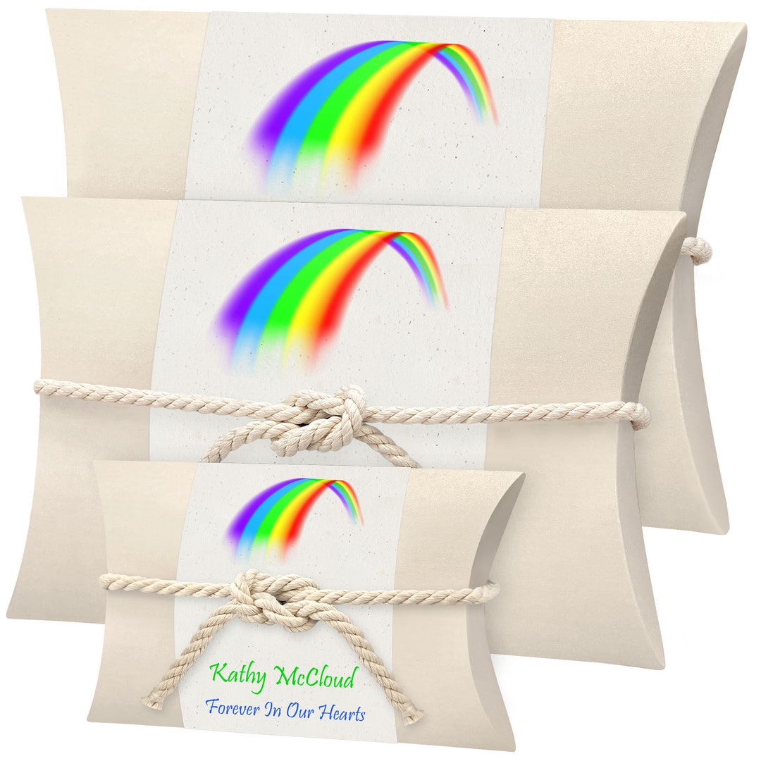 Rainbow Peaceful Pillow® Water Burial Cremation Urn - Biodegradable ...