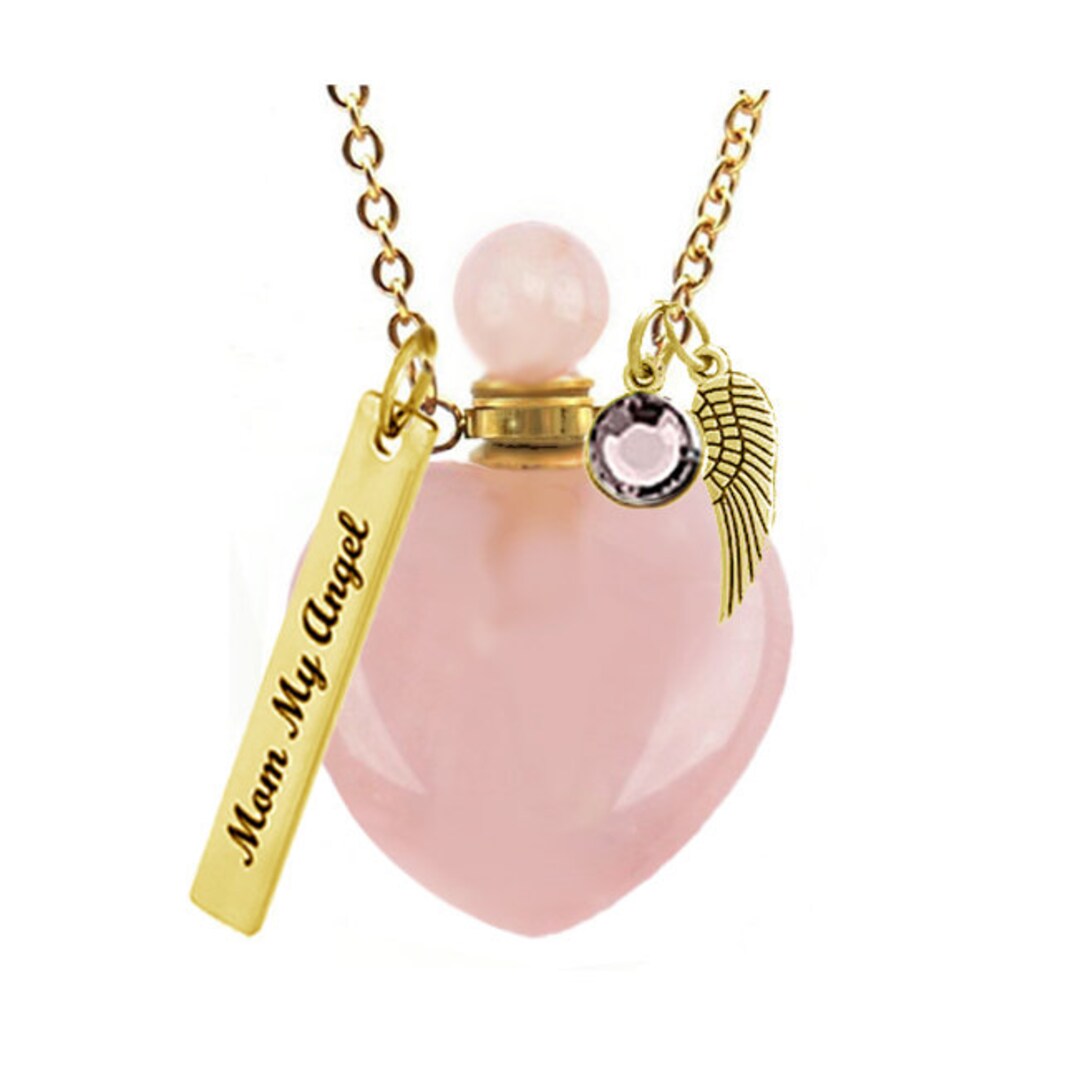 Pink Crystal Heart Ash Necklace Urn - Love Charms™ Option - Etsy
