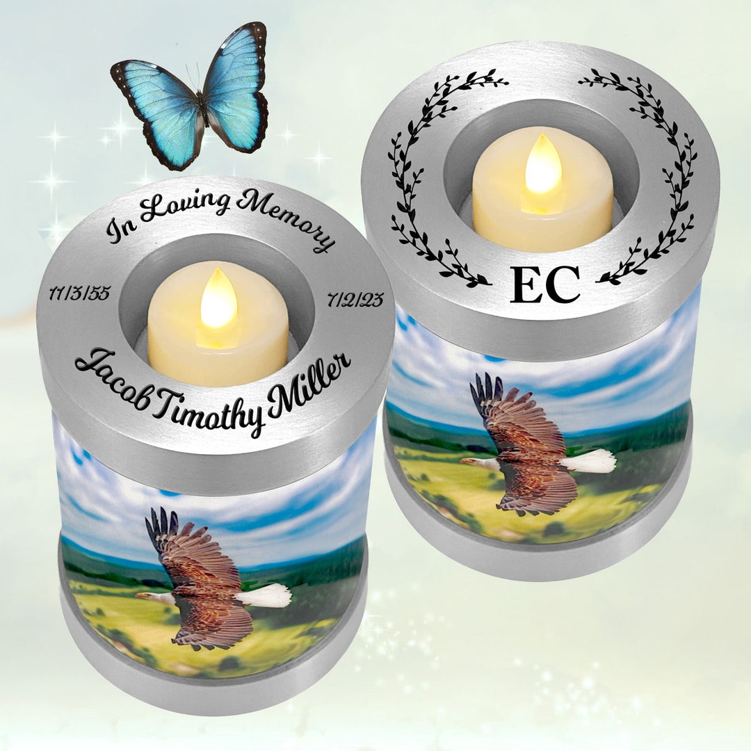 Eagle in Flight Candle Cremation Urn - Soaring Eagle Candle Urn ...
