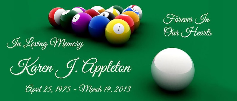 Pool Table Cremation Urn - Personalized Billiards Memorial - Etsy