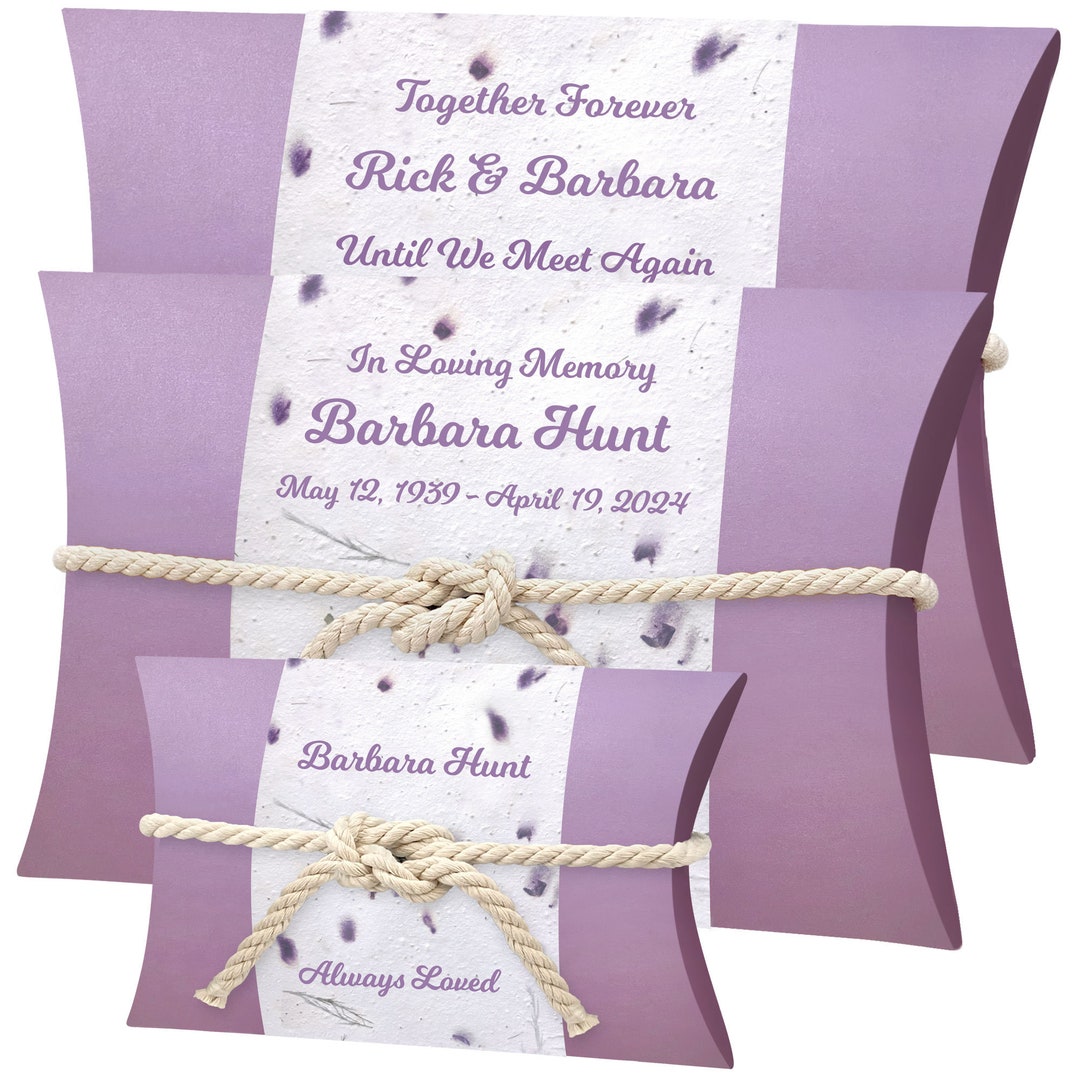 Purple Petals Water Burial Urn – Biodegradable Cremation Pillow - Etsy