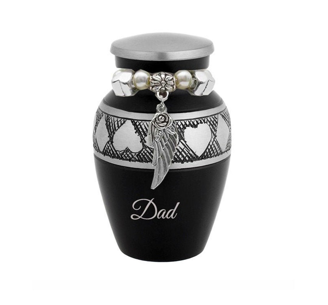 Suit of Cards Black Mini Keepsake Urn - Love Charms® Option - Etsy