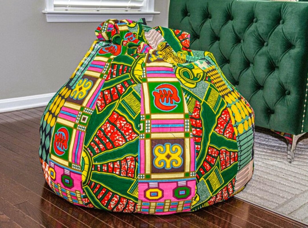 African Kente Beanbag Chair - Etsy