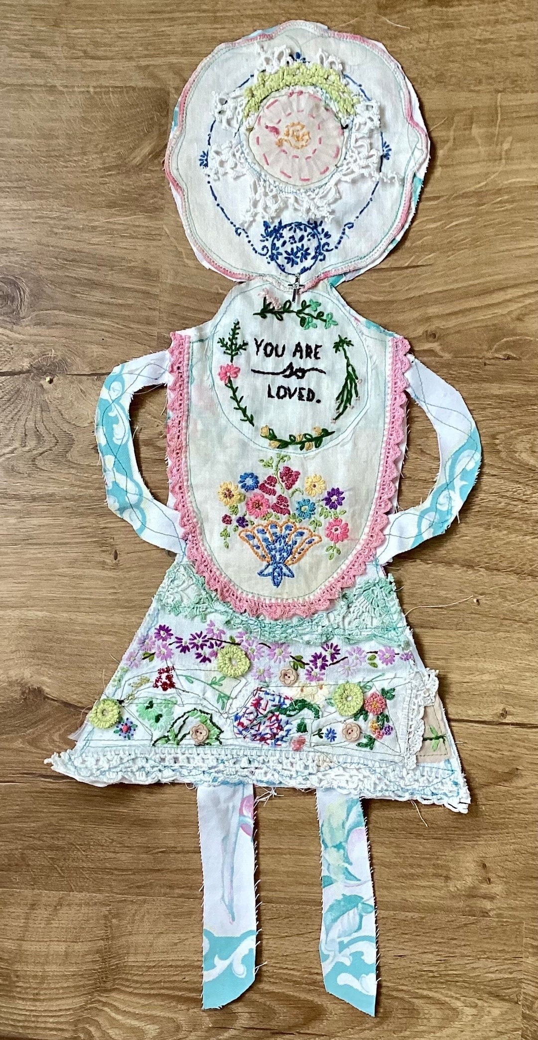 You Are SO LOVED My Bonny All Vintage Linens Whimsy Fabric - Etsy
