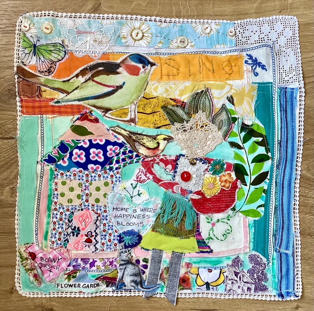 HAPPINESS BLOOMS at HOME Singing Bird * My Bonny * Hanky Folk Art ...