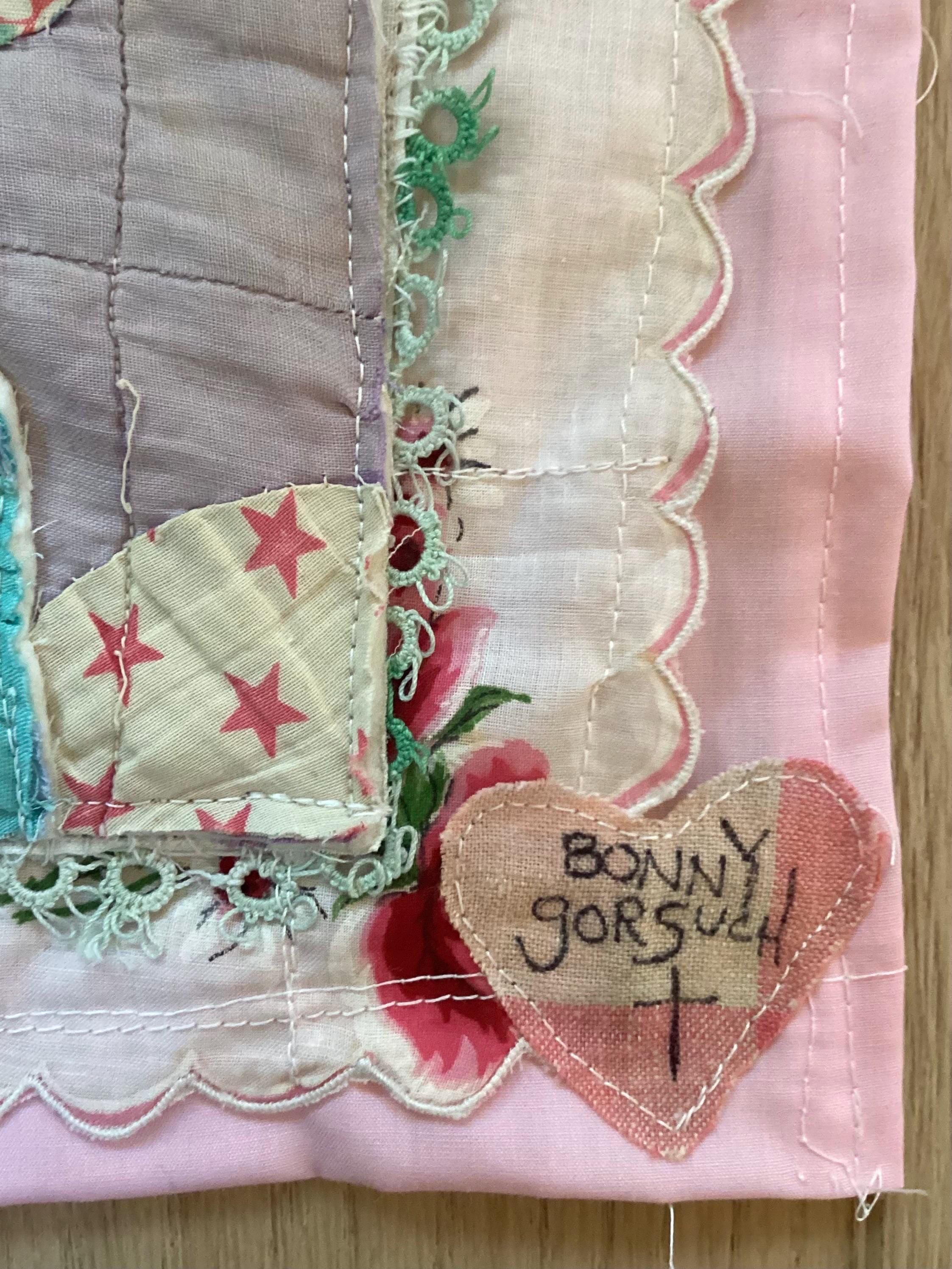HALLELUJAH SONG Hanky Folk Art: Fabric Collage of Vintage Materials ...