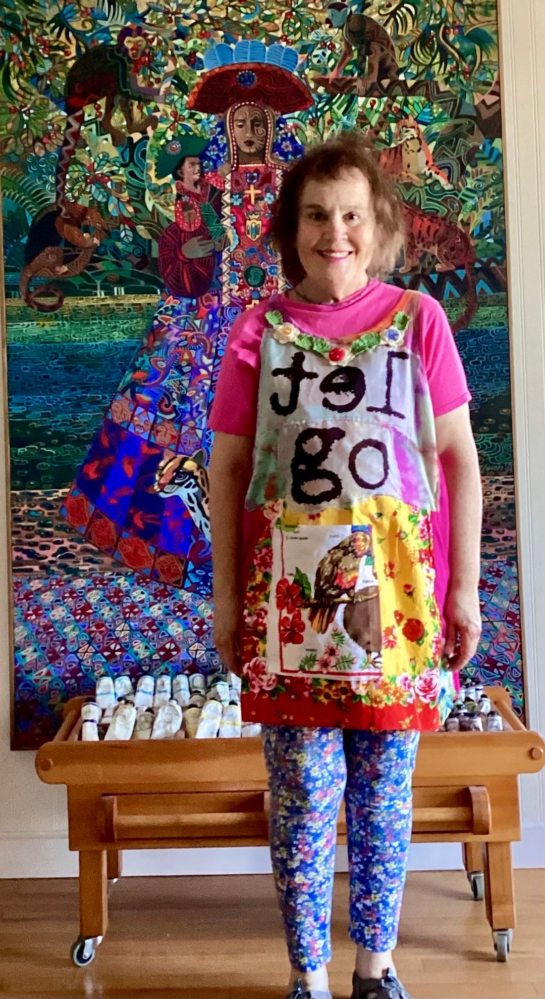 LET GO Wearable Art Bright Collage Clothing Tie Dye NZ Bird Vintage ...