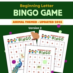 Animal Alphabet Bingo: Fun Letter Sounds Game (digital Download) - Etsy