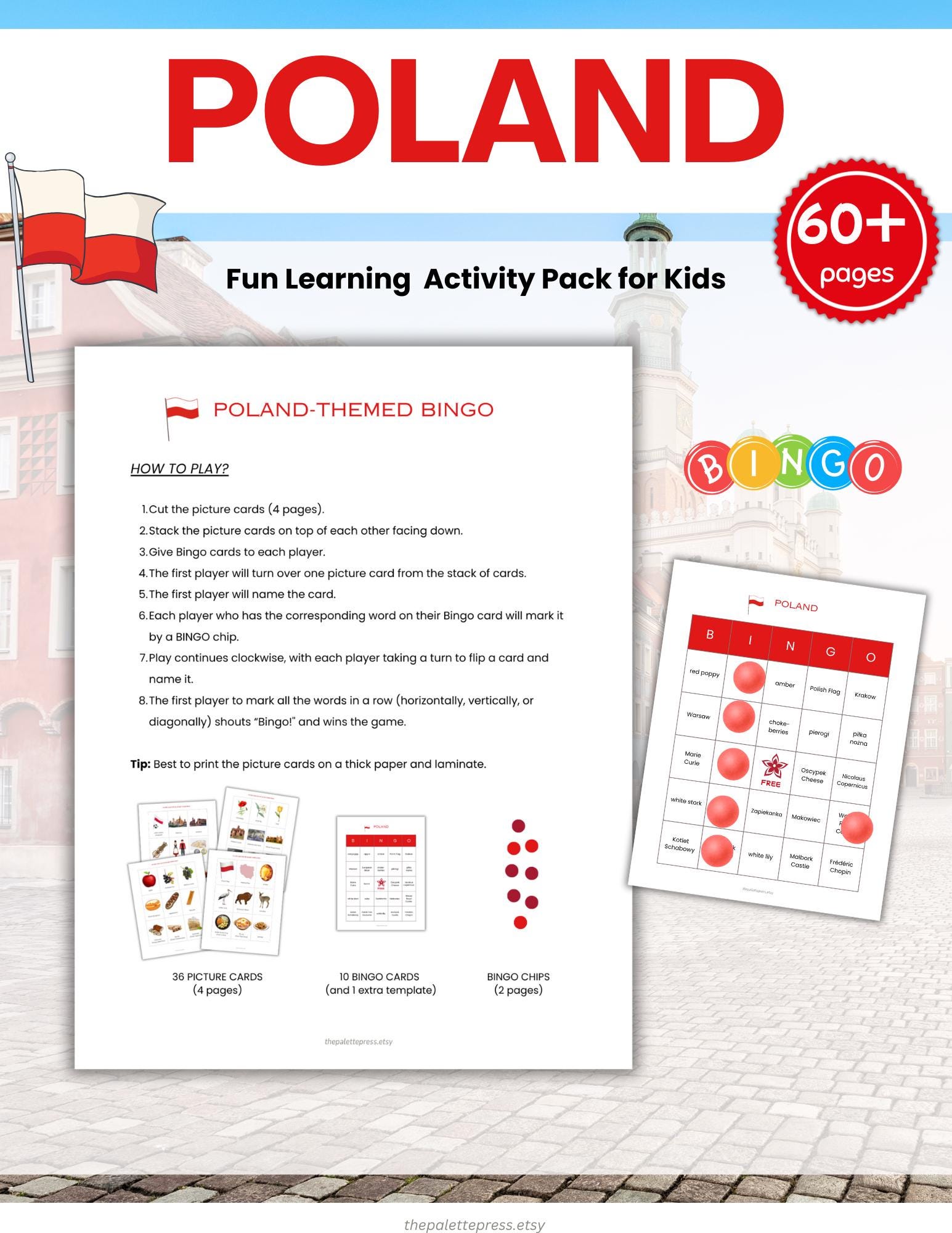 POLAND Worksheets Learning Activity Pack Kids: Polish Culture Coloring ...