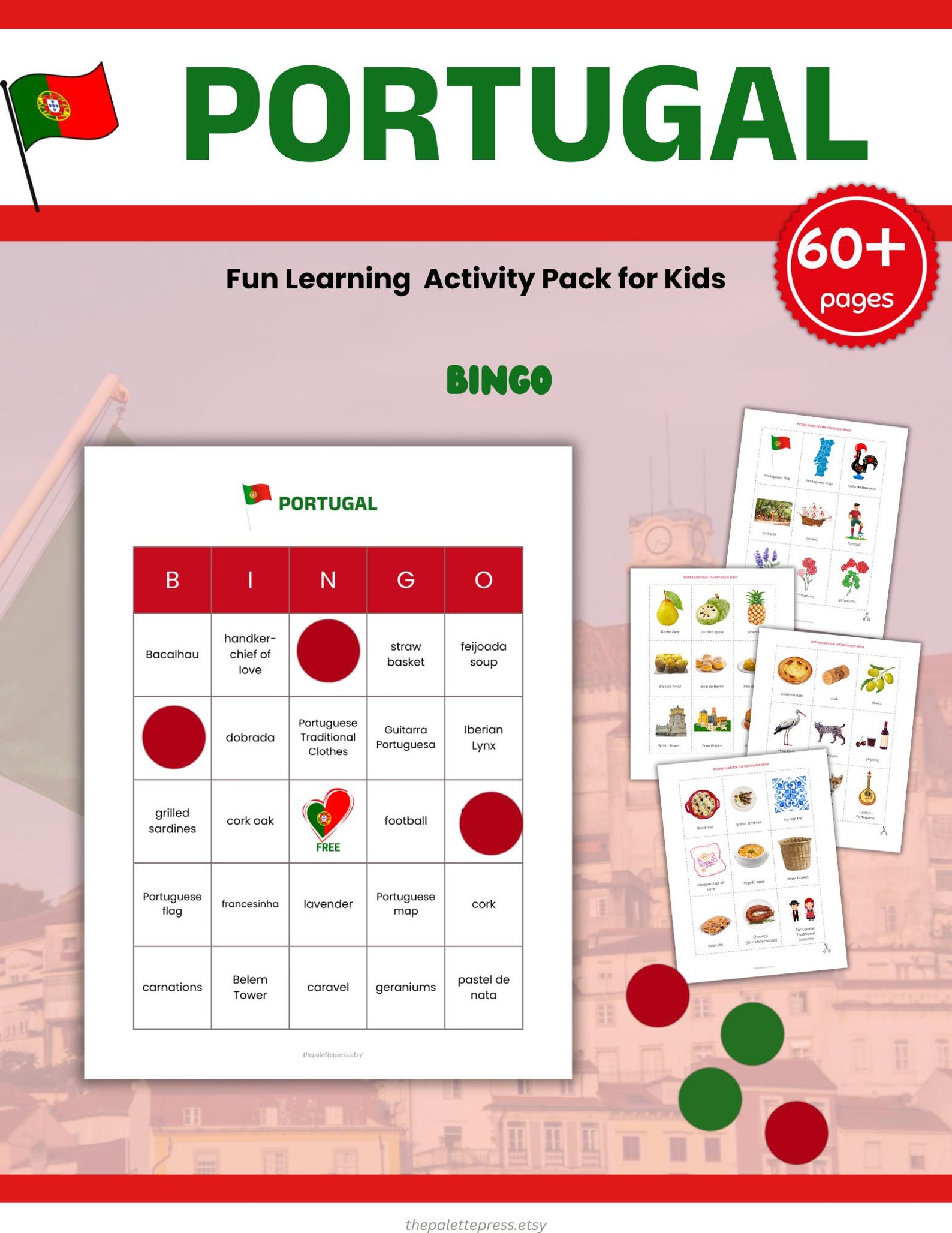 Portugal Learning Activity Pack for Kids (preschool, Kinder ...