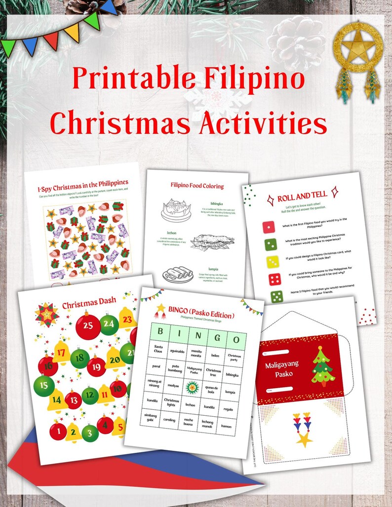 Printable Filipino Christmas Activities and Games for Kids, Preschool ...