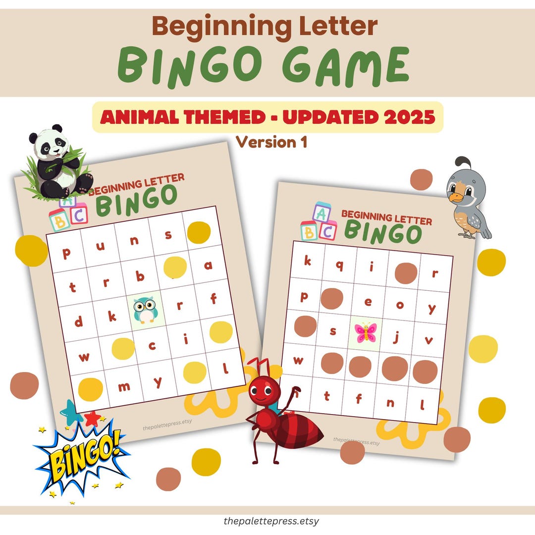 Beginning Sounds Alphabet BINGO | Preschool & Kindergarten Phonics Game ...