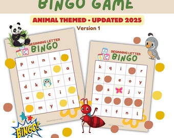 Beginning Sounds Alphabet BINGO | Preschool & Kindergarten Phonics Game ...