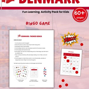 DENMARK Worksheets Learning Activity Pack for Kids: Fun Printable Games ...