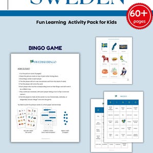 SWEDEN Worksheets Learning Activity Pack for Kids: Homeschool Printable ...