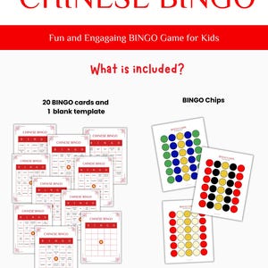 Chinese Culture BINGO Game for Kids and Adults Educational China ...