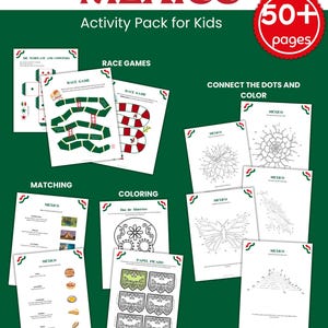 MEXICO Worksheets Learning Activity Pack for Kids: Homeschool ...