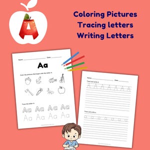Alphabet Worksheets: Learn Letters ABC Pack for Kids (PDF) Preschool ...