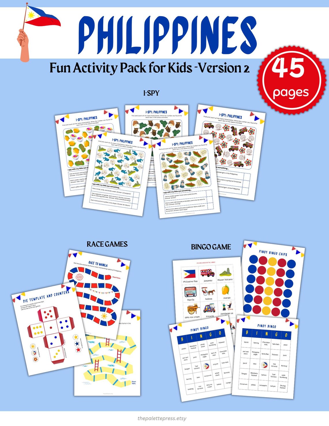 Fun Activity Pack About the Philippines for Kids (preschool ...