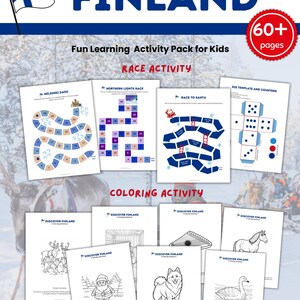 FINLAND Worksheets Learning Activity Pack for Kids: Nordic Printable ...