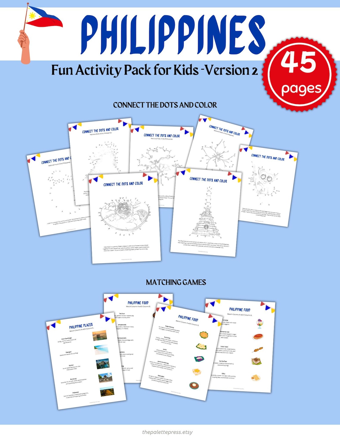 Philippines Worksheets Learning Activity Pack for Kids: Printables ...