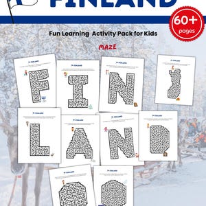 FINLAND Worksheets Learning Activity Pack for Kids: Nordic Printable ...
