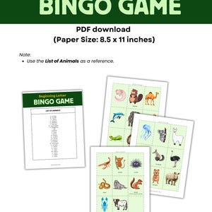 Animal Alphabet Bingo: Fun Letter Sounds Game (digital Download) - Etsy