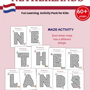 Netherlands Learning Activity Pack for Kids (preschool, Kinder ...