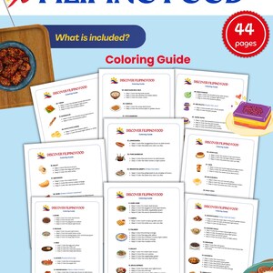 FILIPINO FOOD Coloring Worksheets Activity for Kids: Philippines ...