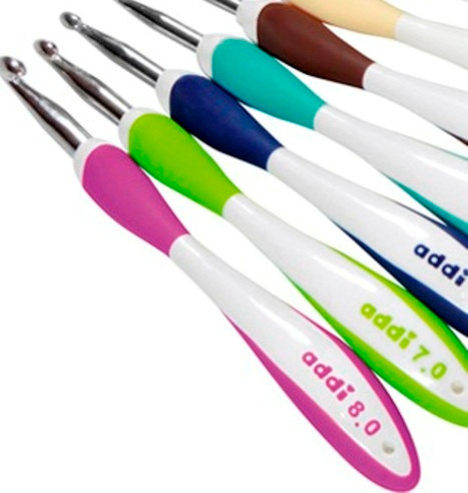 Addi-swing Ergonomic Crochet Hooks Color-coded Sizes 2.0 - Etsy