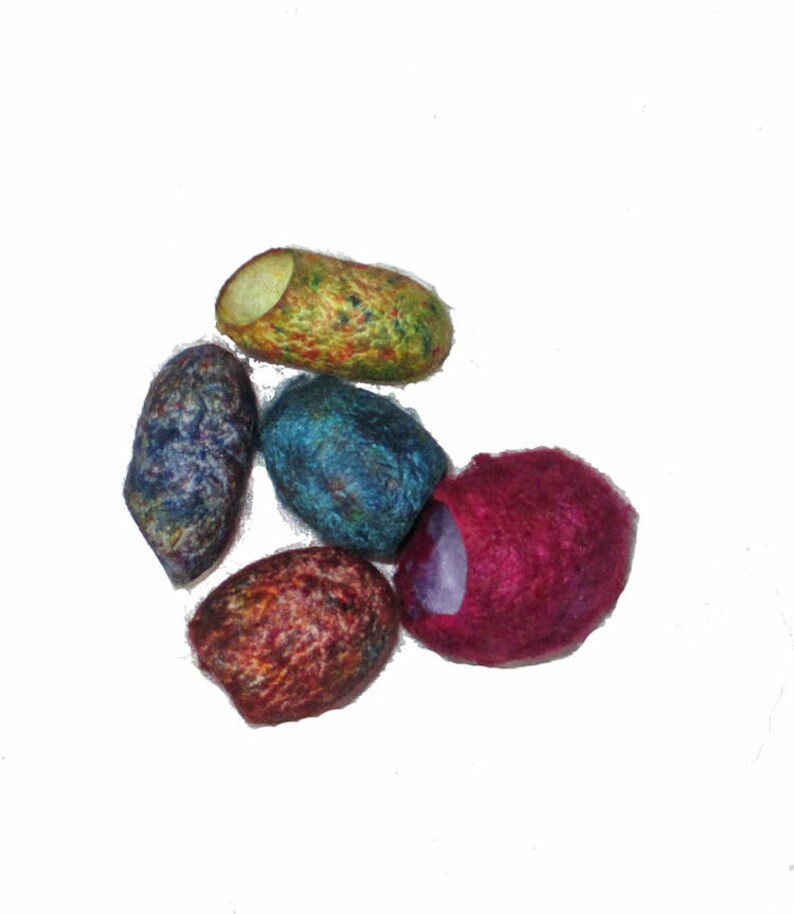 Dyed Silk Cocoons for Spinning Fiber and Textile Art - Etsy