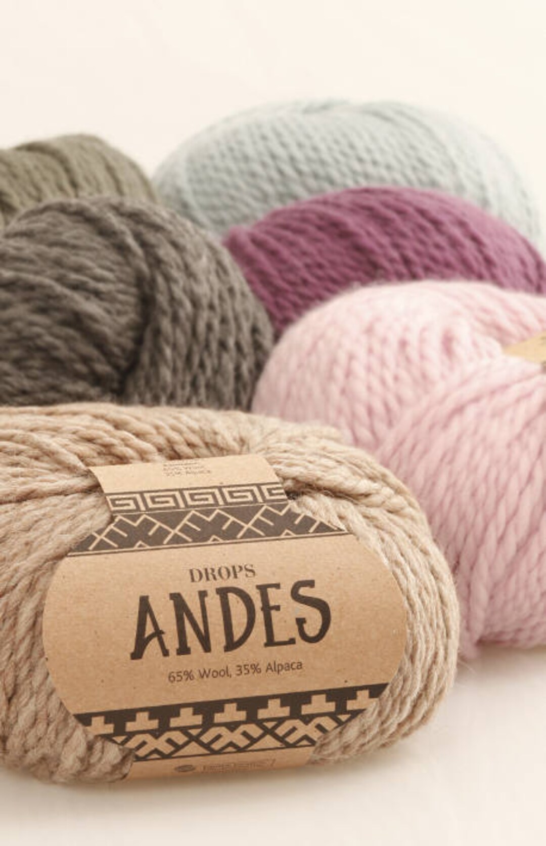 Garnstudio Drops Andes Wool/alpaca Yarn Bulky, 12 Different Colors ...