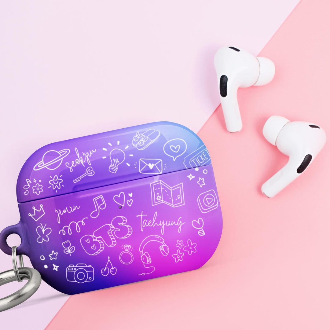 BTS Airpods Case in Vibrant Colors Kpop Bangtan Boys Gift for Army Cute ...